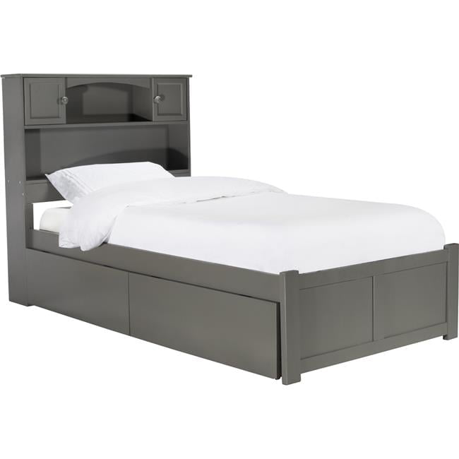 Atlantic Furniture Newport Twin Extra Large Platform Bed - Grey - with ...