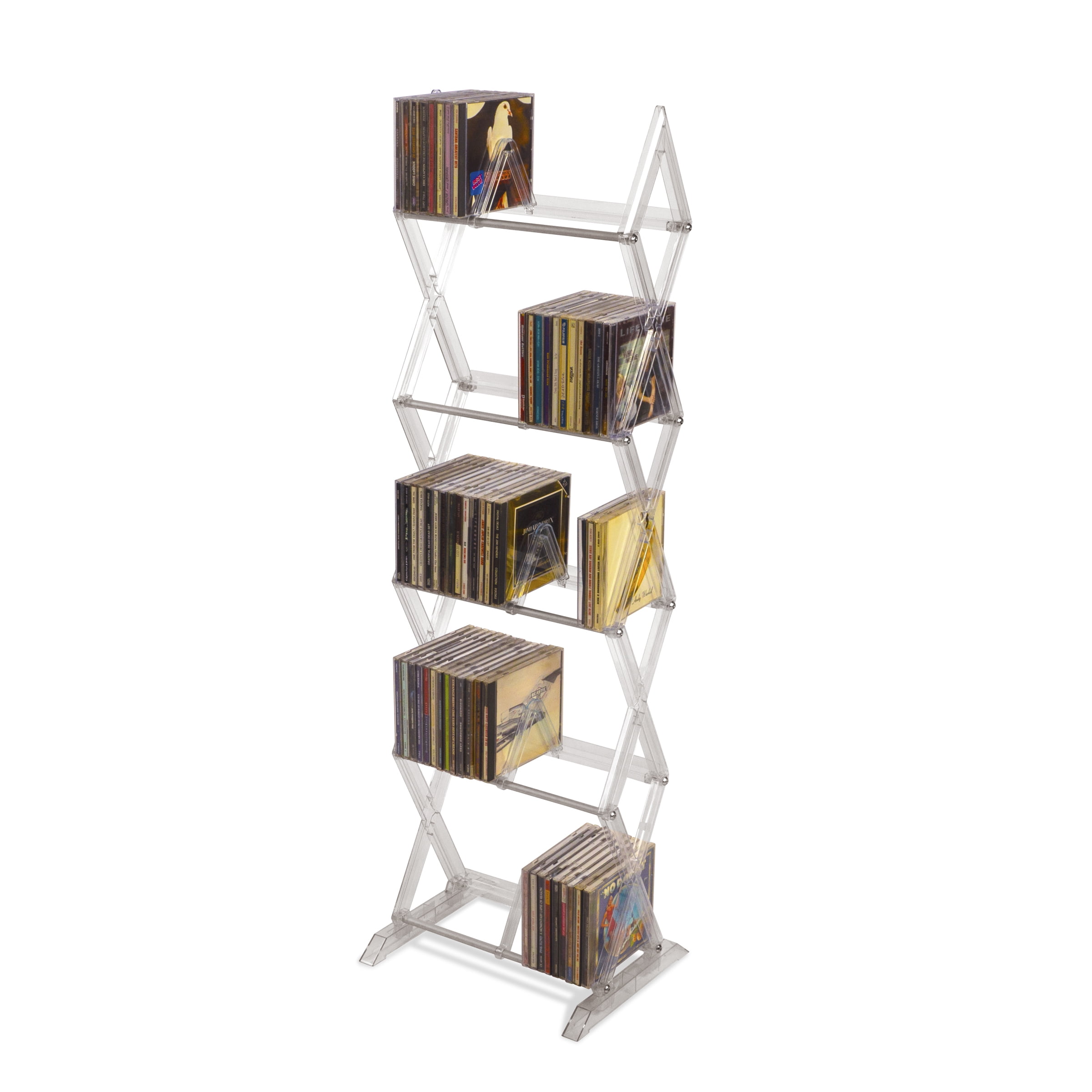 Atlantic Mitsu 5 Tier 90 Media Rack in Clear (64836265) - Walmart.com