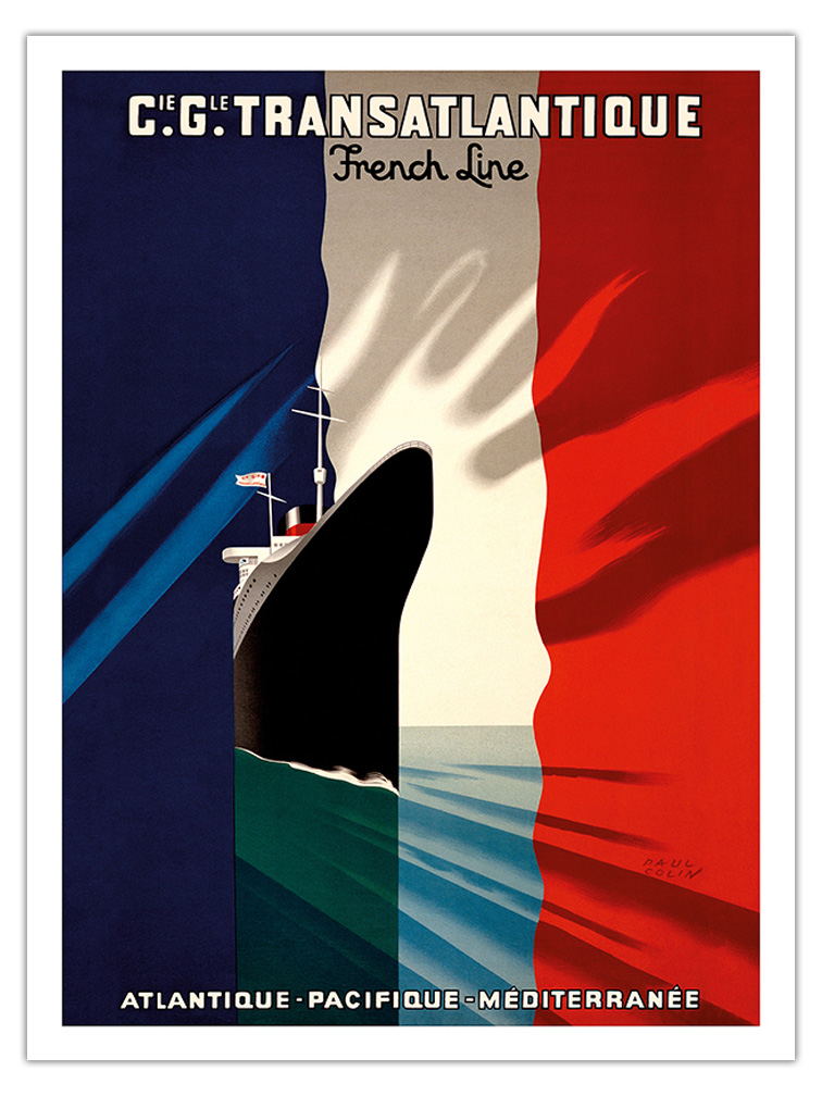 Atlantic - Pacific - Mediterranean - French Line - Vintage Ocean Liner ...