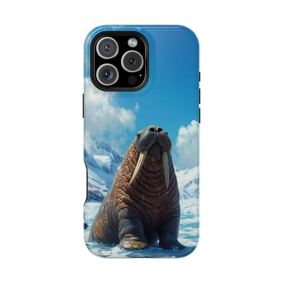 Atlantic Walrus with Tusk on the Tundra Graphic Case for iPhone 11,12,13,14,15,16,17 - Tough ...