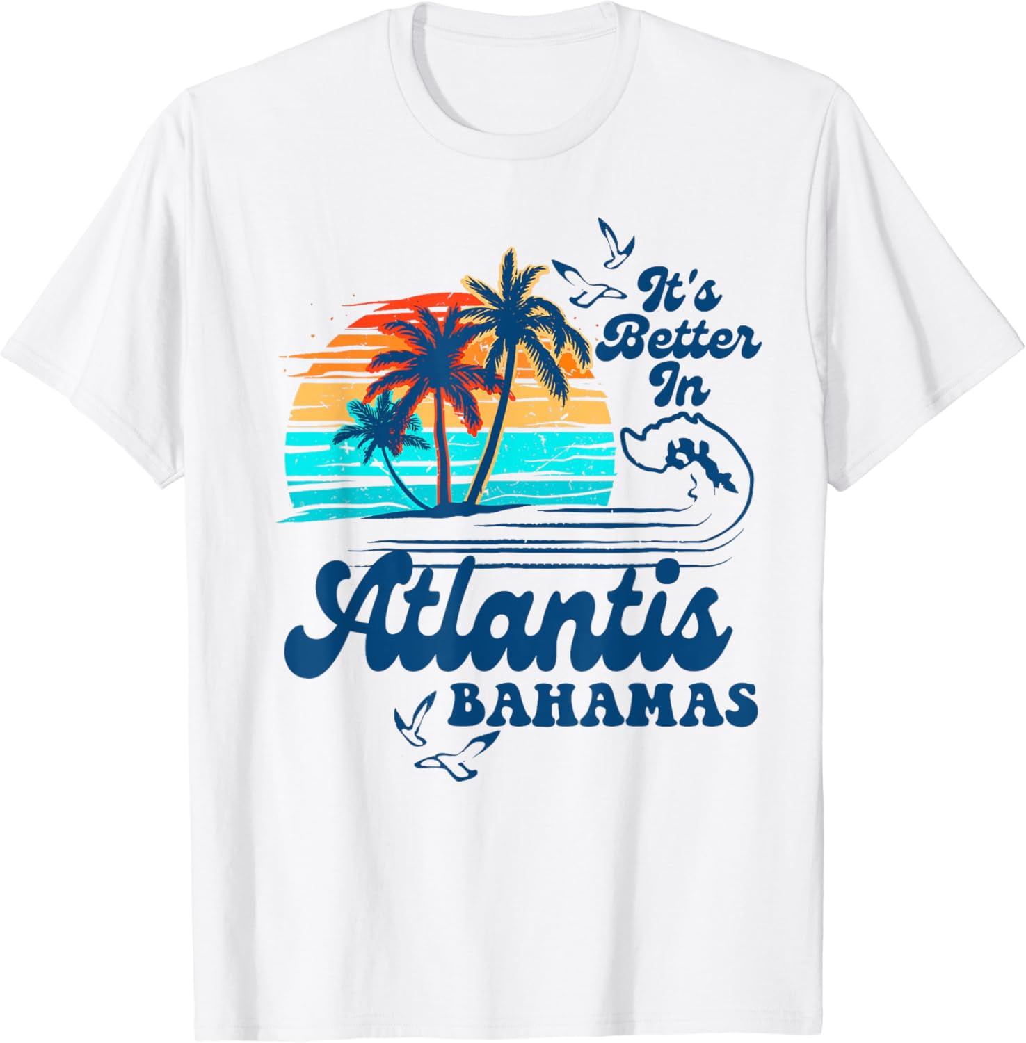 Atlantis Bahamas Beach Summer Vacation Vintage 80's 70's T-Shirt ...
