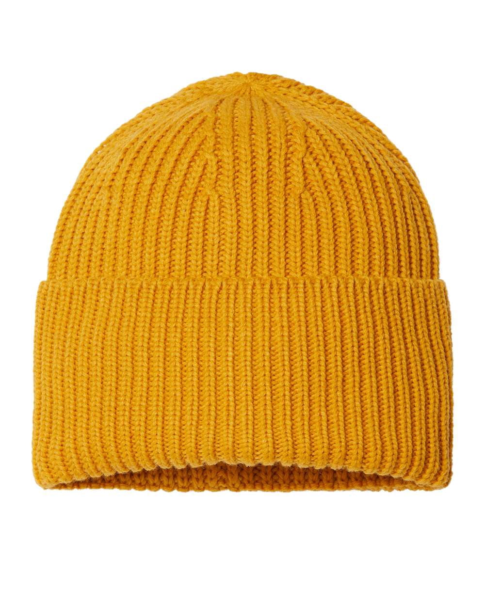 Atlantis Headwear Sustainable Chunky Rib Knit, One Size, Mustard Yellow ...