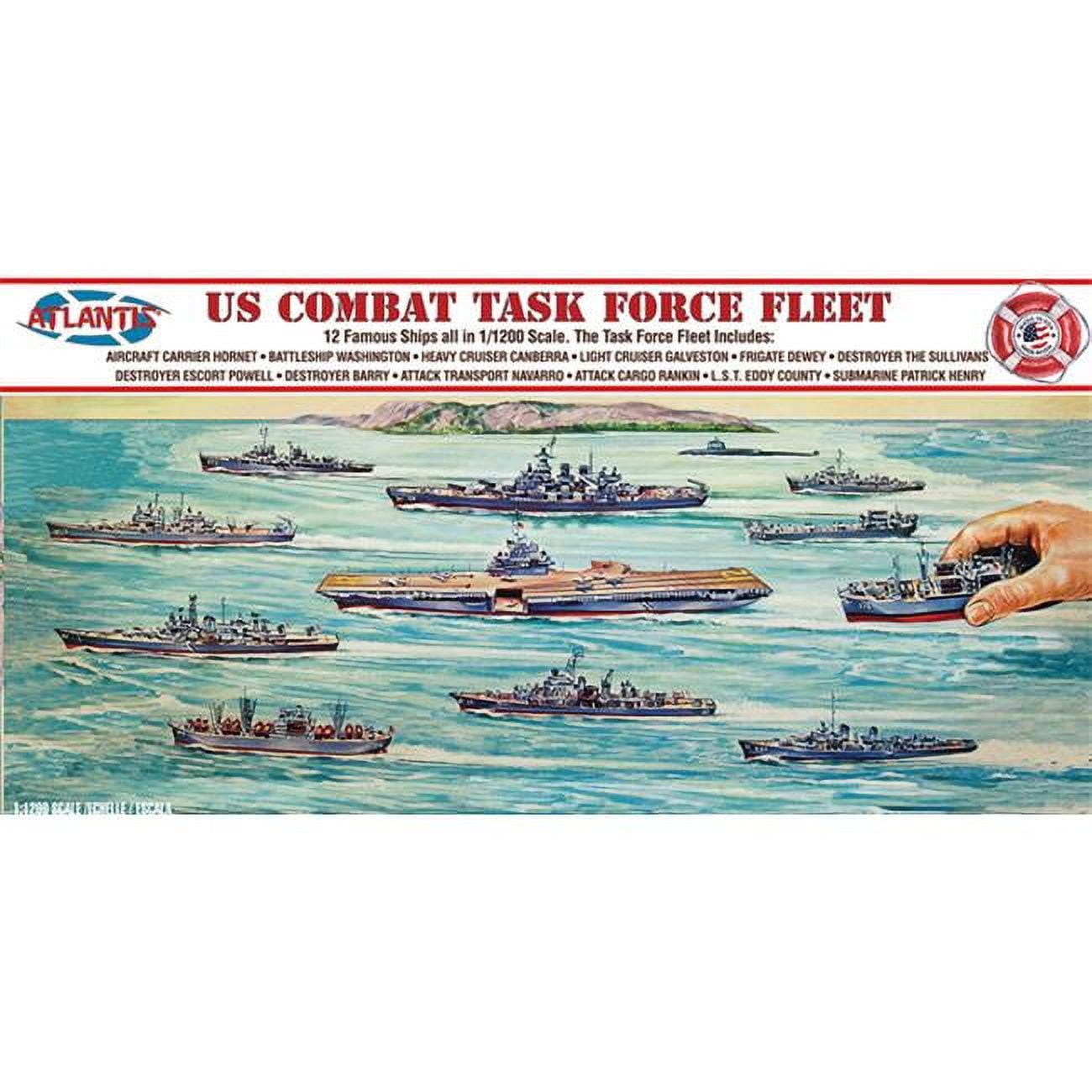 Atlantis Models US Navy Task Force 1-1200 Scale, 12 Different Ships ...