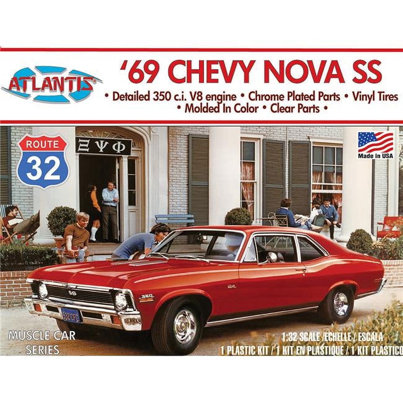 Atlantis Route 32 1969 Chevrolet Nova SS 1:32 Scale Plastic Model Kit ...