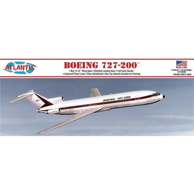 Atlantis Models AANA6005 1-96 Scale Boeing 727 Airliner Boeing Markings ...