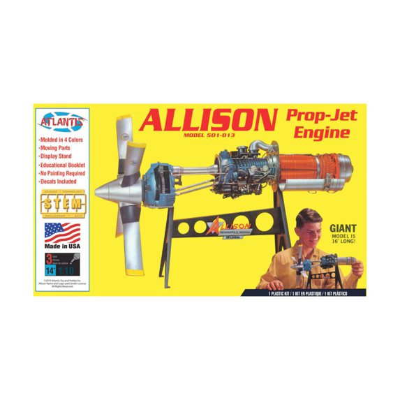 Atlantis Models Allison 501-D13 Prop Jet Aircraft Engine (1/10 Scale ...