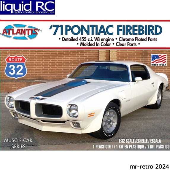 Atlantis Models M2009 1971 Pontiac Firebird Route 1/32 - Walmart.com