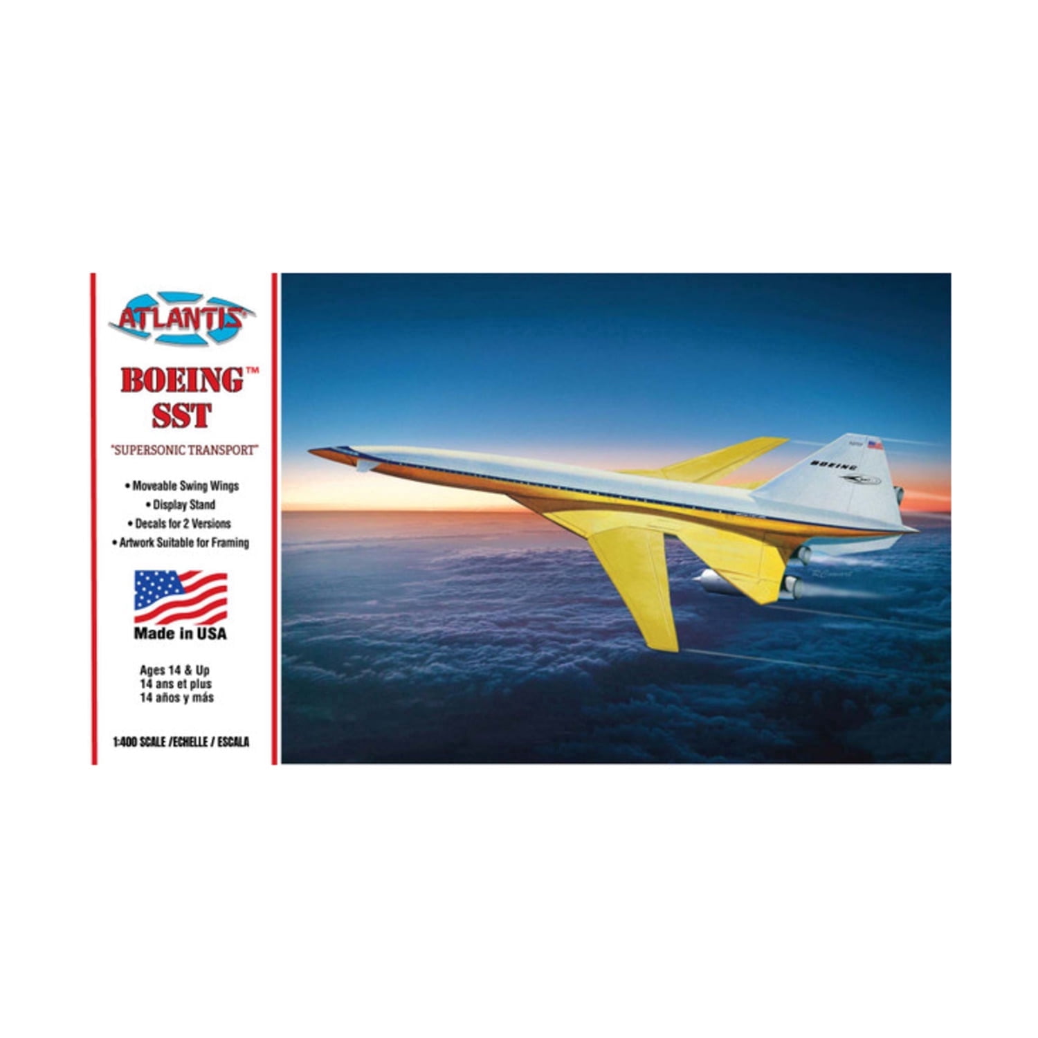 Atlantis Models M6815 1/400 Scale Boeing SST Transport Boeing Markings ...