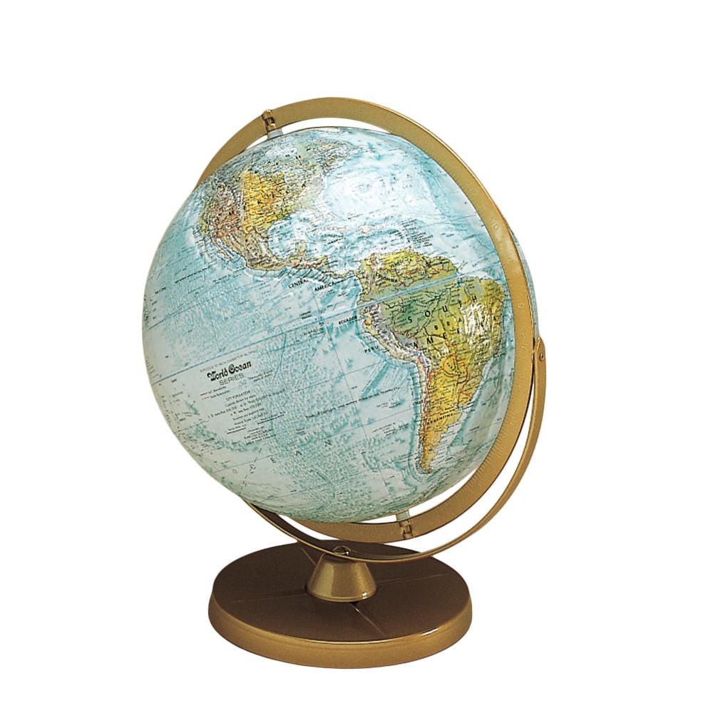 Atlantis Relief Globe, 12 Inch Diameter, Raised And Indented Relief ...
