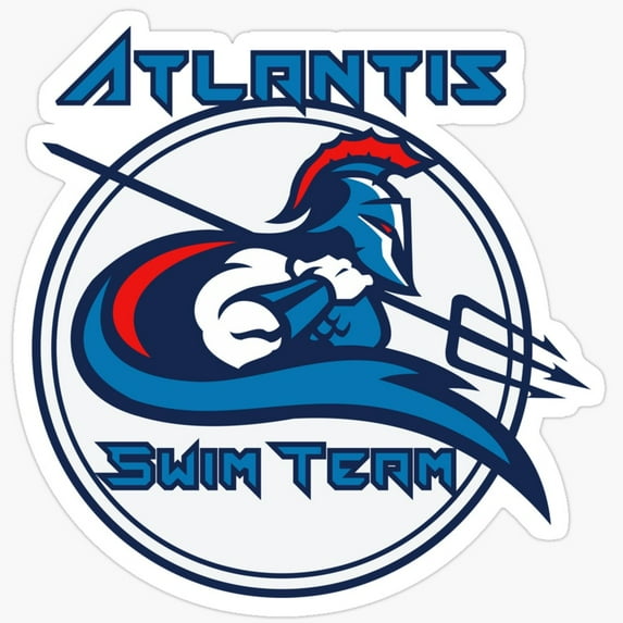 Atlantis Swim Team Sticker Phone Decal Water Bottle Stickers Car Decals ...