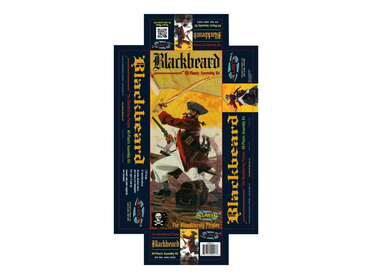 Atlantis Toy and Hobby Model Kits - Blackbeard The Bloodthirsty Pirate ...