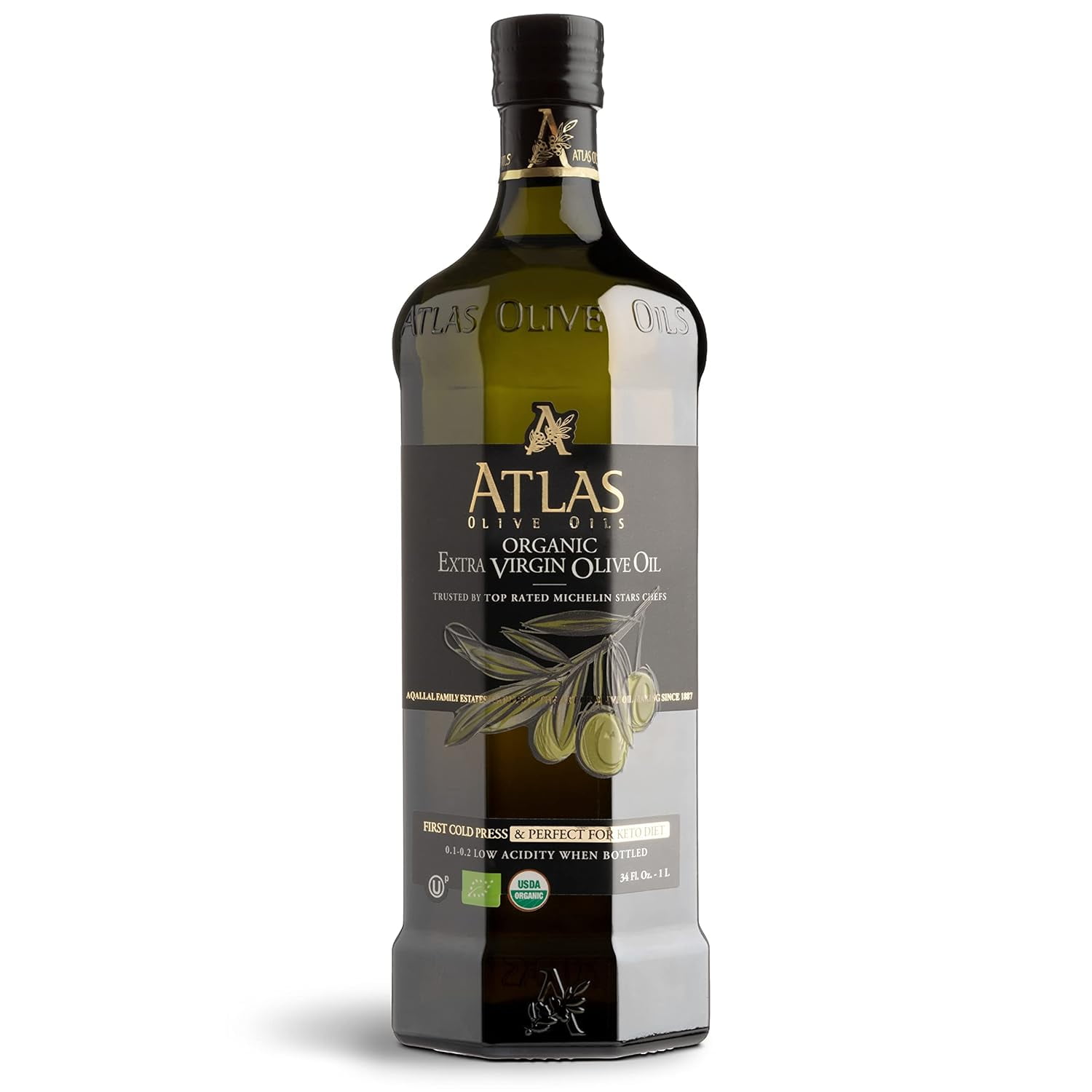 Atlas 1 LT Cold Press Extra Virgin Olive Oil with Polyphenol Rich from ...