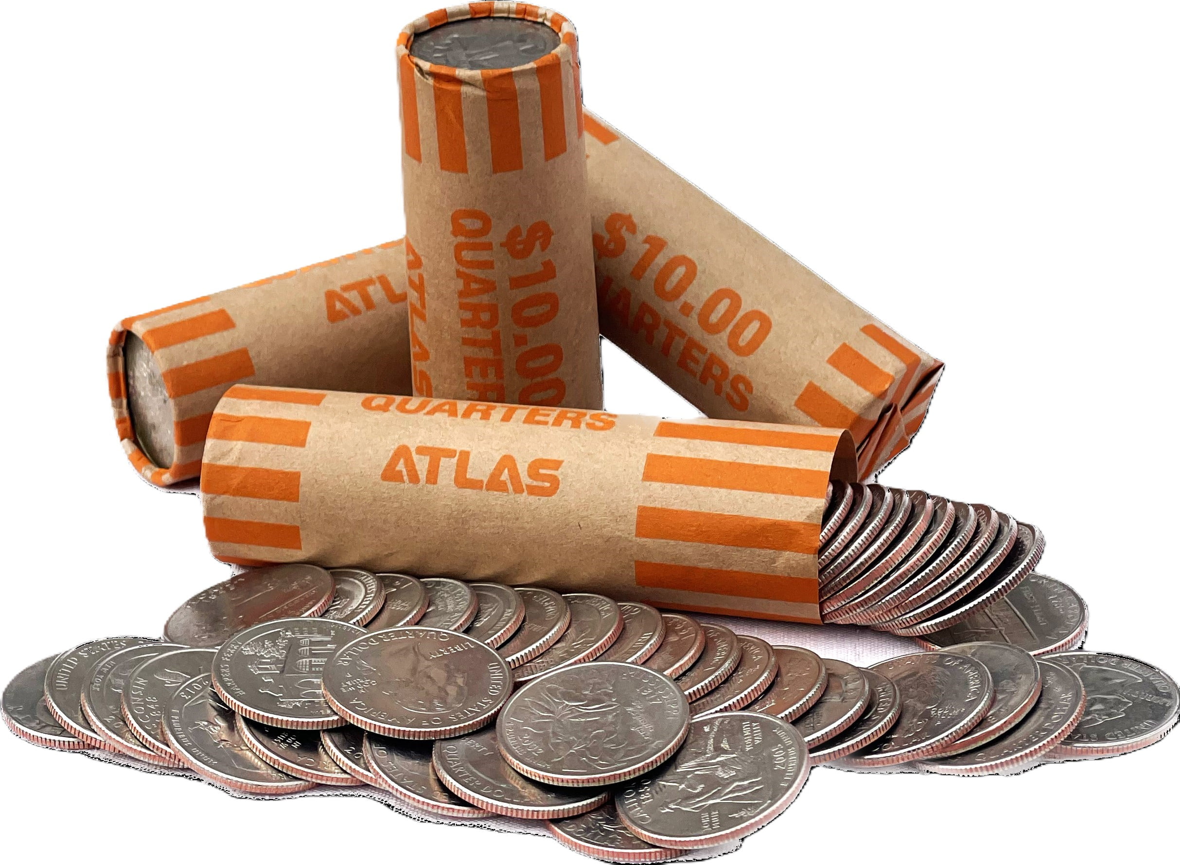 Atlas 112 Pack of Preformed Quarter Coin Wrappers - Walmart.com