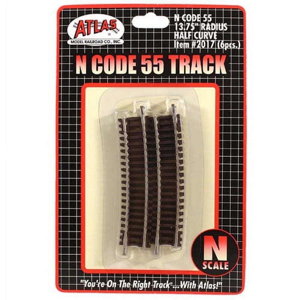 N Code 55 Nickel Silver 13.75" Radius Half Section Track (6) Atlas ...