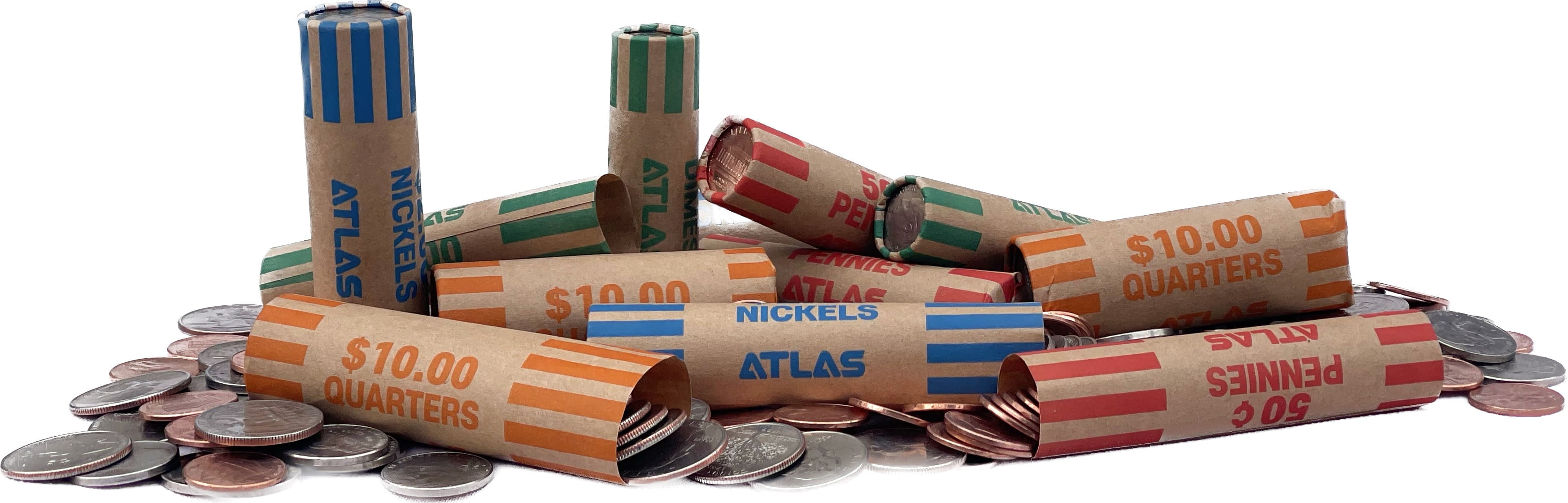 Atlas 216 Pack of Preformed Assorted Coin Wrappers - Walmart.com