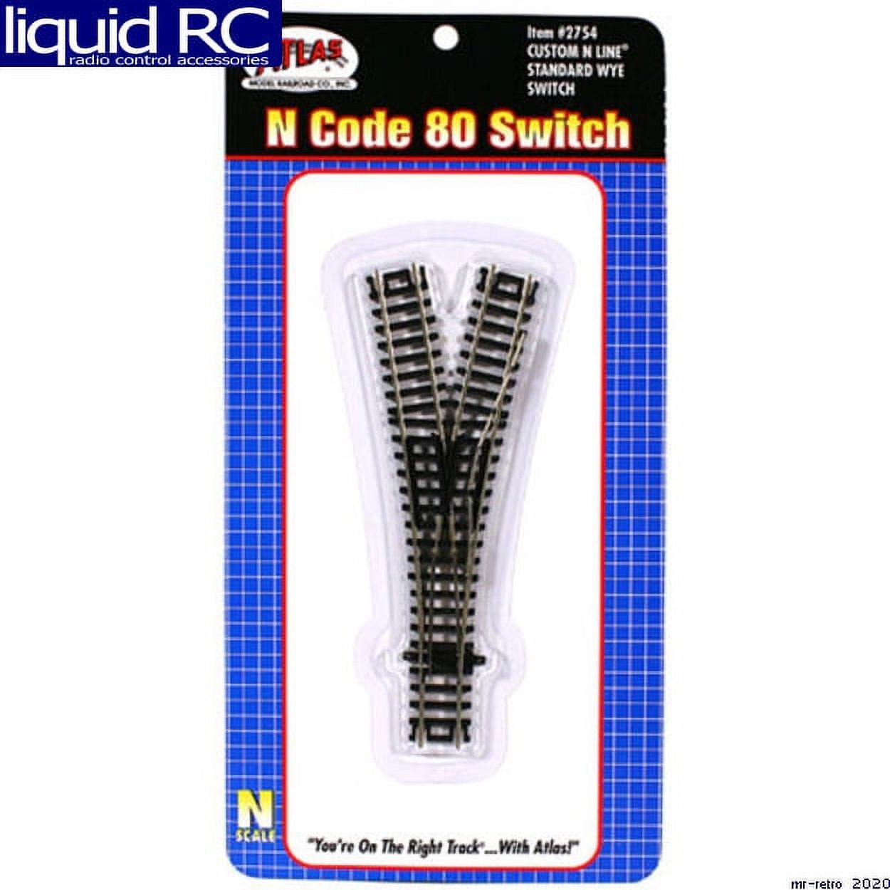 Atlas 2754 N Code 80 Nickel Silver Wye Custom-Line Switch Turnout ...