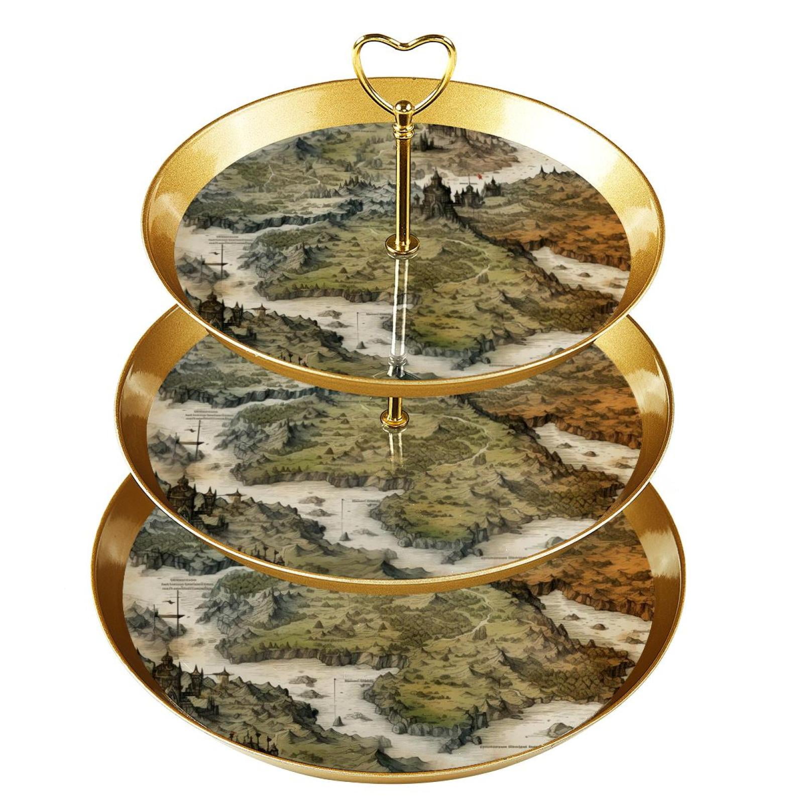 Atlas 32cm Plastic Discs Iron Pillar Earring Holder with 3 Plates Set ...