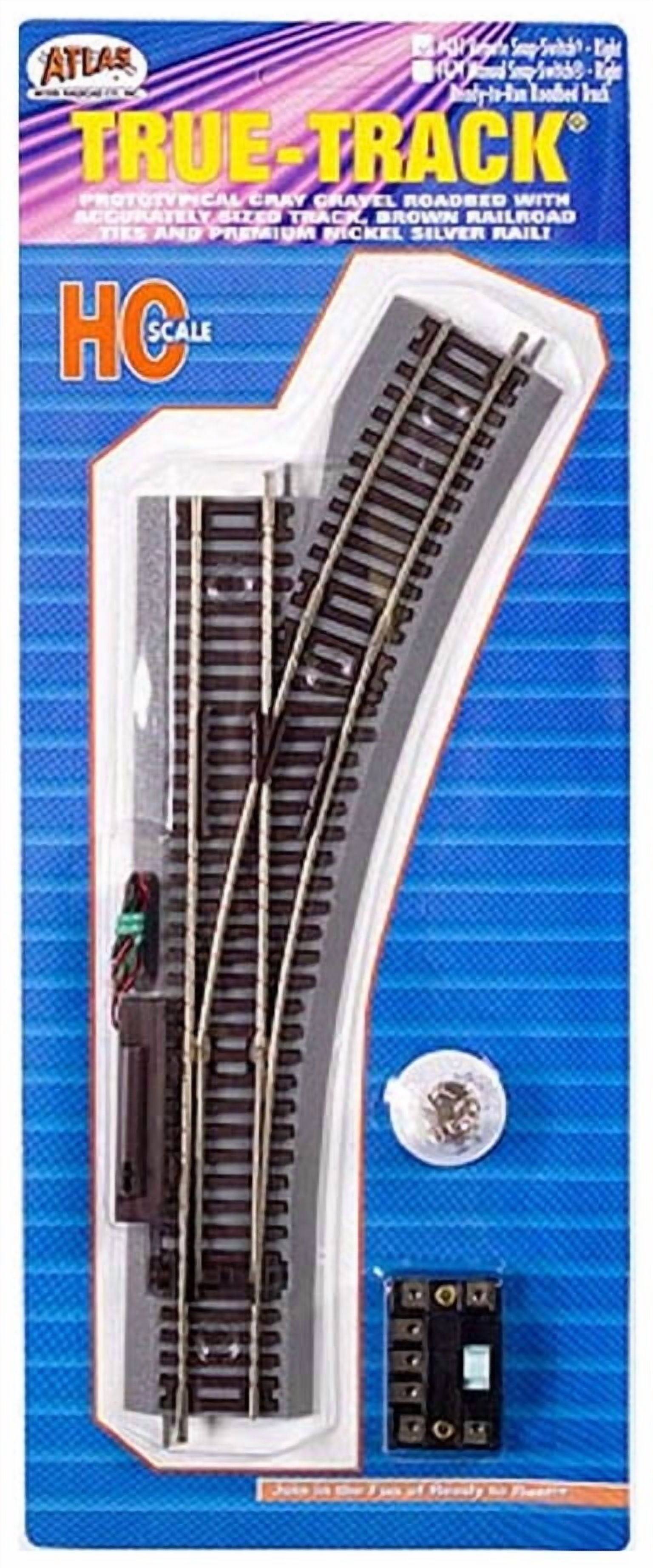 Atlas HO Scale True-Track w/ Roadbed Remote Right-Hand Switch Model ...