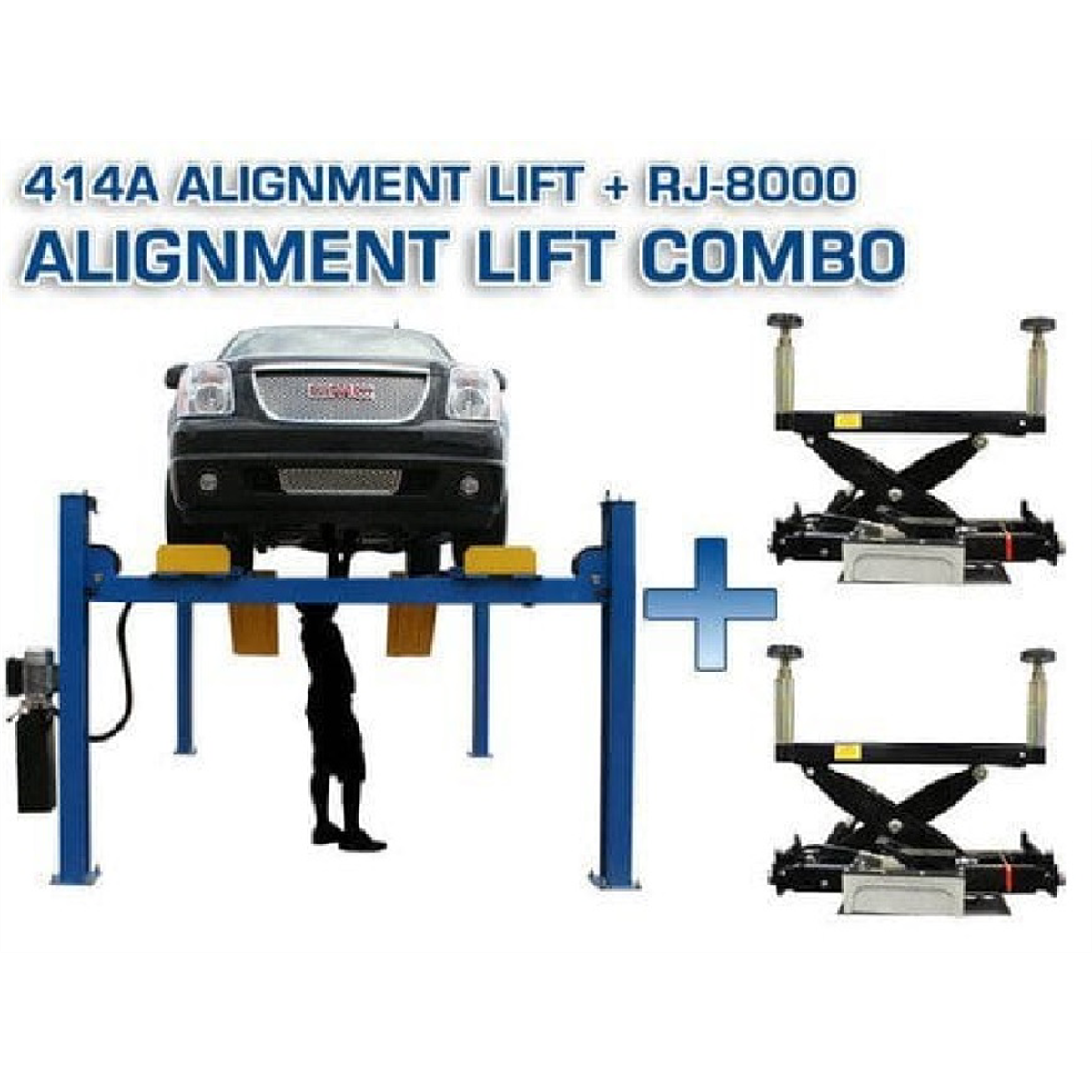 Atlas Equipment 414A Alignment Lift + RJ8 Rolling Jacks Combo - Walmart ...