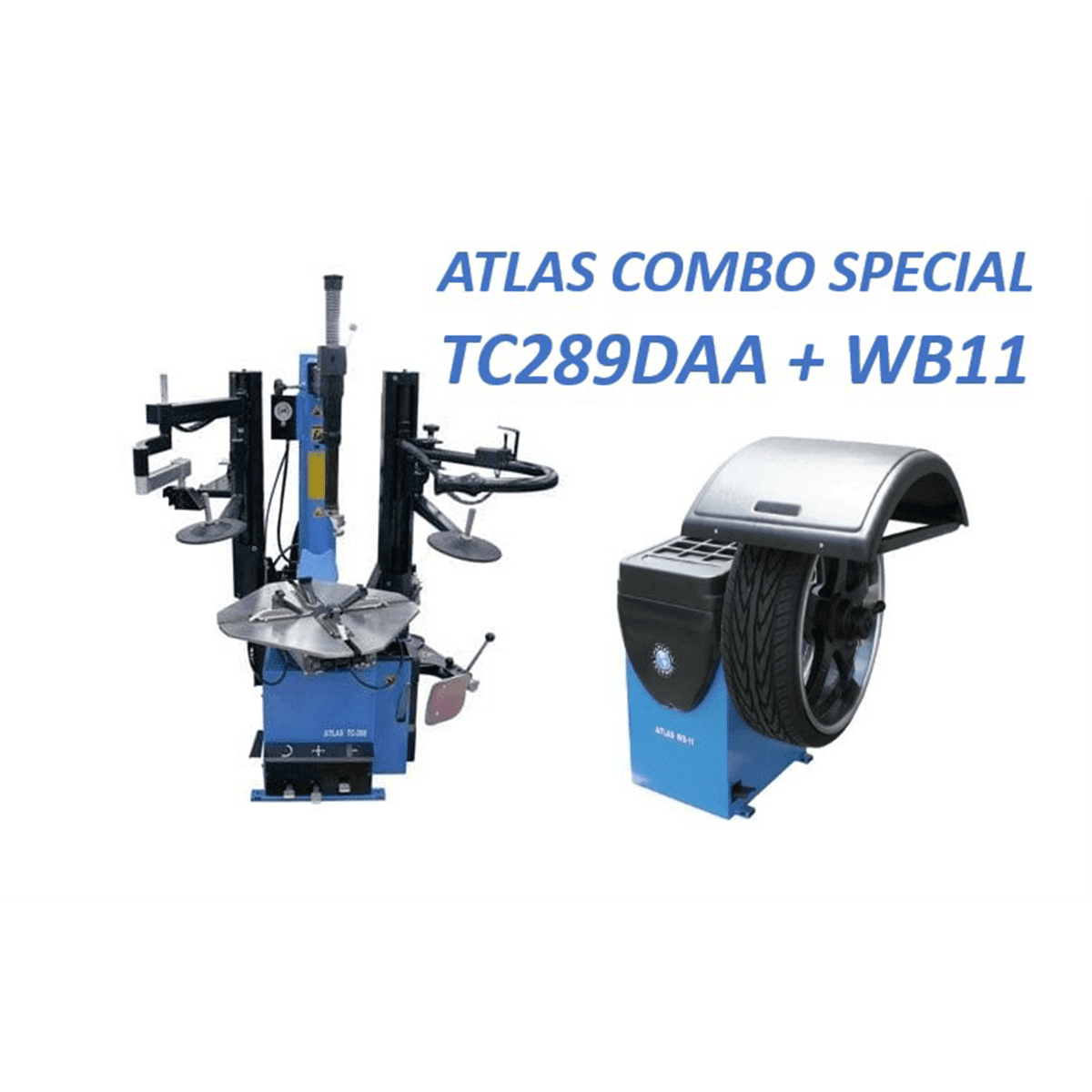 Atlas Equip TC289DAA Rim Clamp Tire Changer + WB11 Wheel Balancer Combo ...