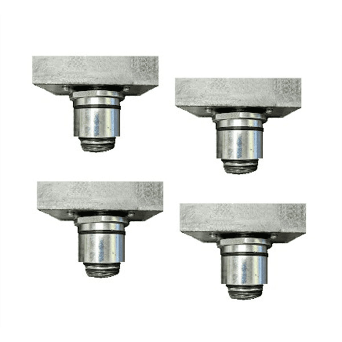 Atlas Equipment Set of 4 Slotted Rubber Adjustable Adapters, 1.5" Peg ...