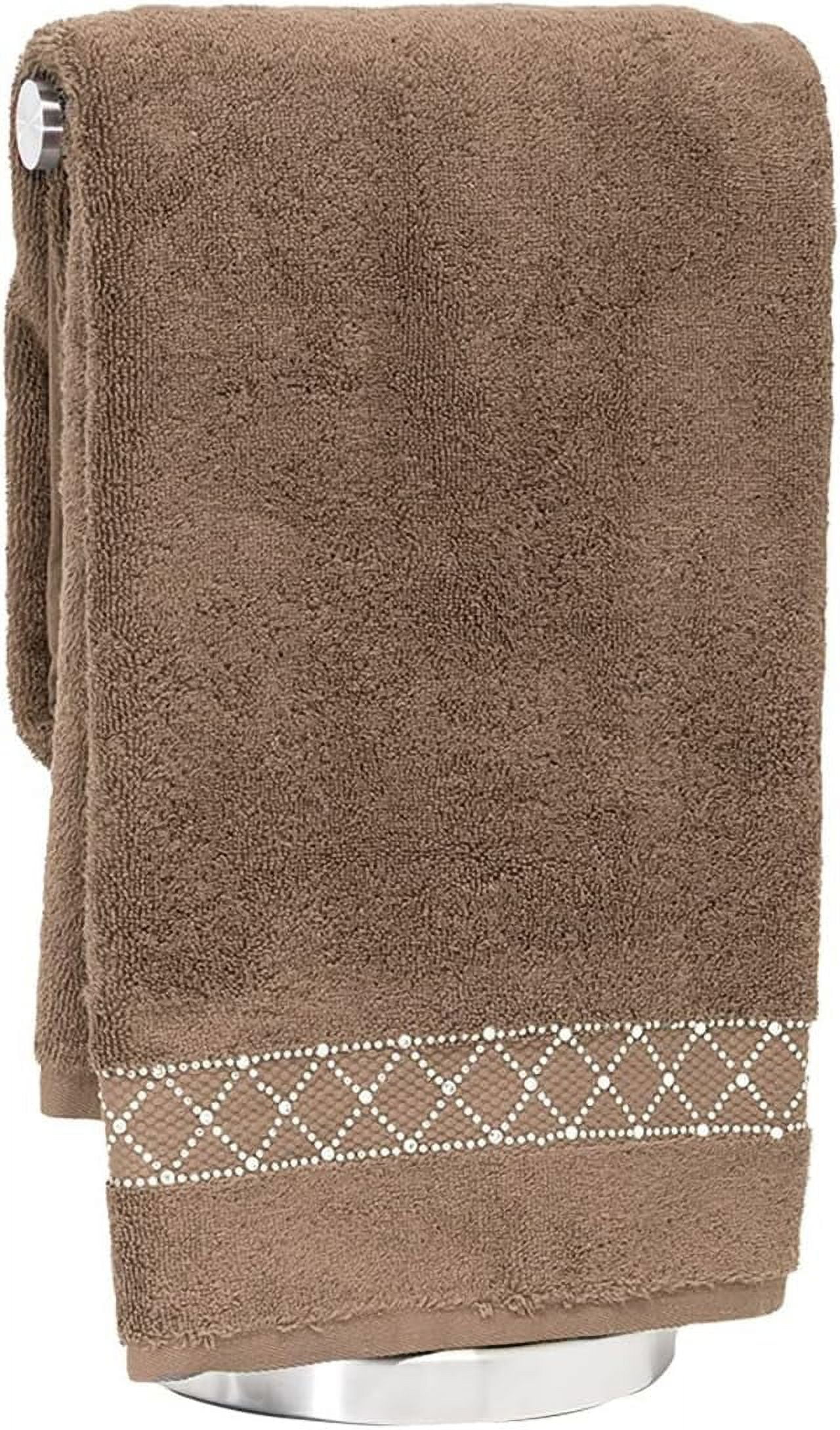 Atlas Bath Towel, 100% Turkish Cotton, Glass Rhinestones, Machine ...