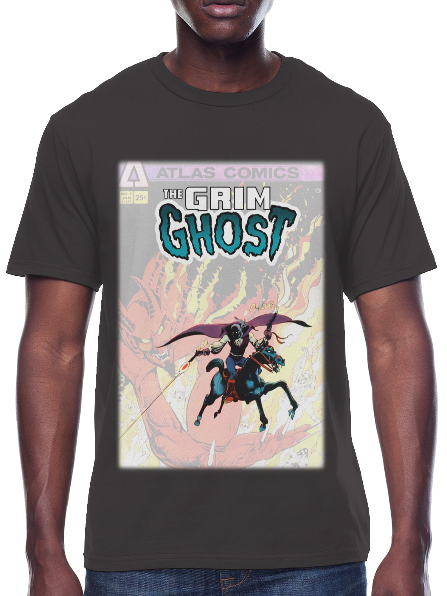 Atlas Comics The Grim Ghost Graphic Tee Shirt - Vintage Design ...