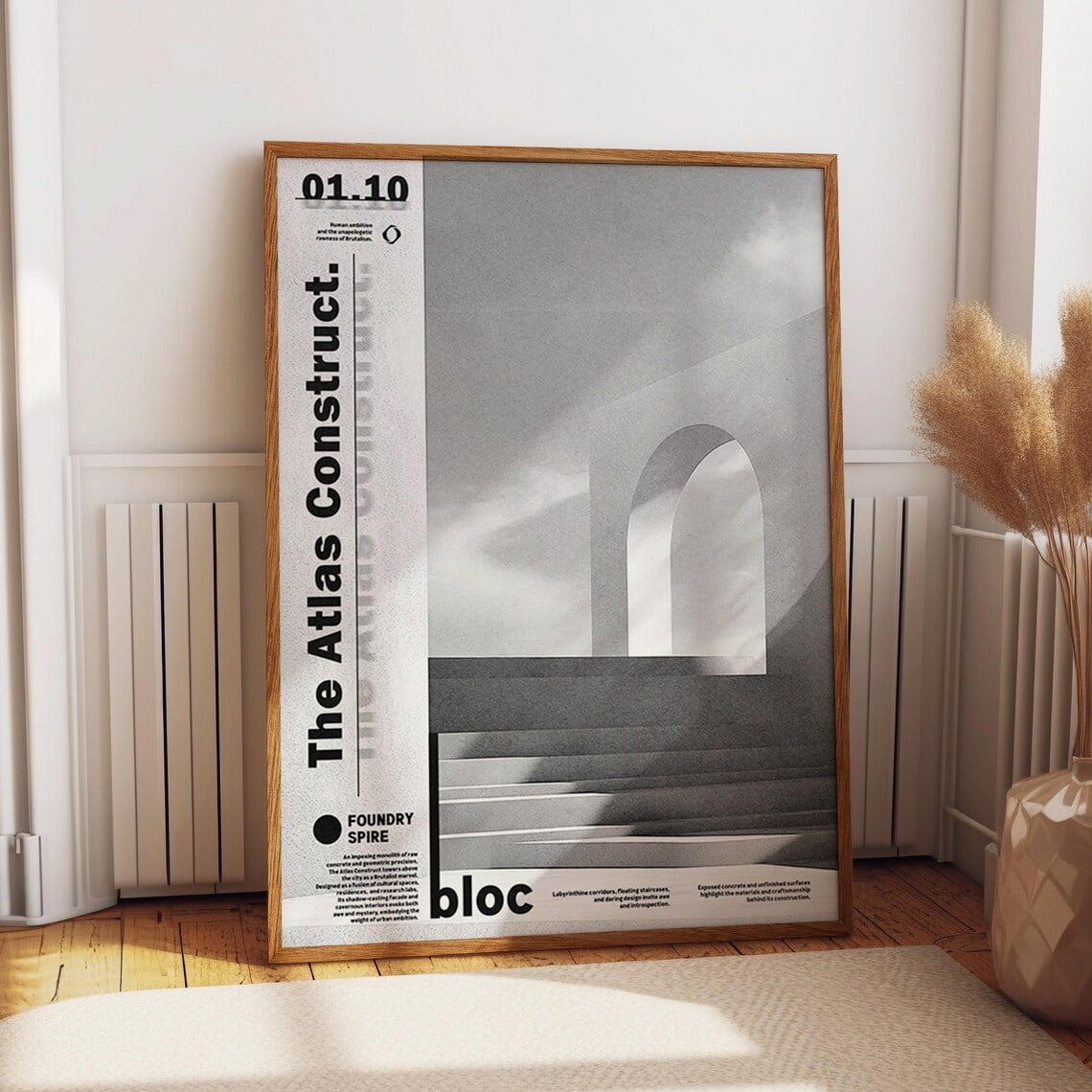 The Atlas Construct Print - Modern Architectural Exhibition Poster ...