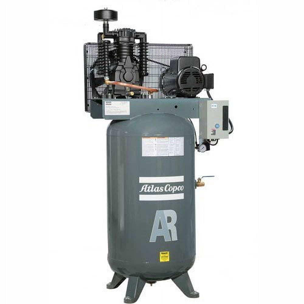 Atlas Copco AR-7.5-80V-208-230-3-P2 7.5 HP Two Stage Piston Air ...