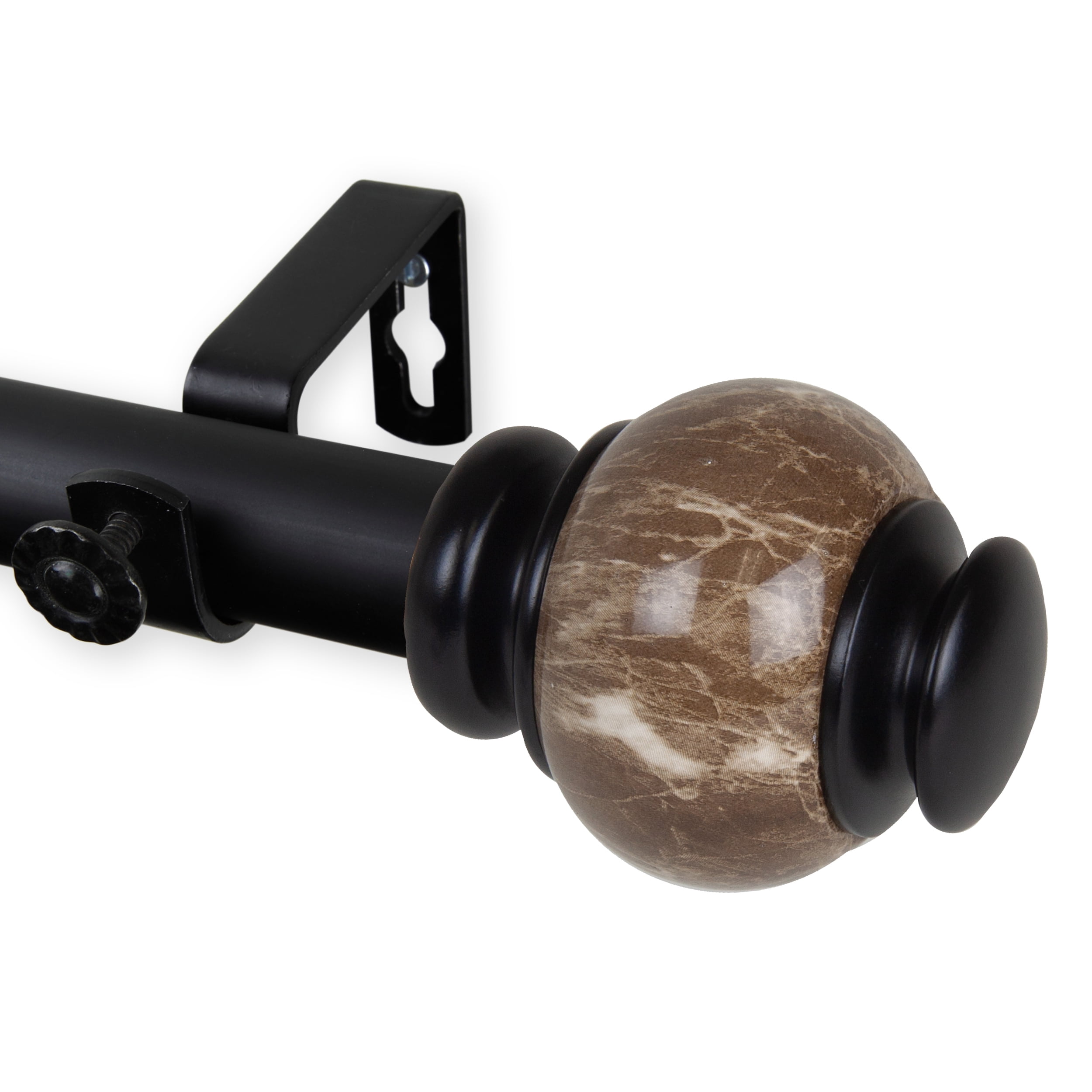 Atlas Curtain Rod 1 inch 48-84 inch - Black - Walmart.com