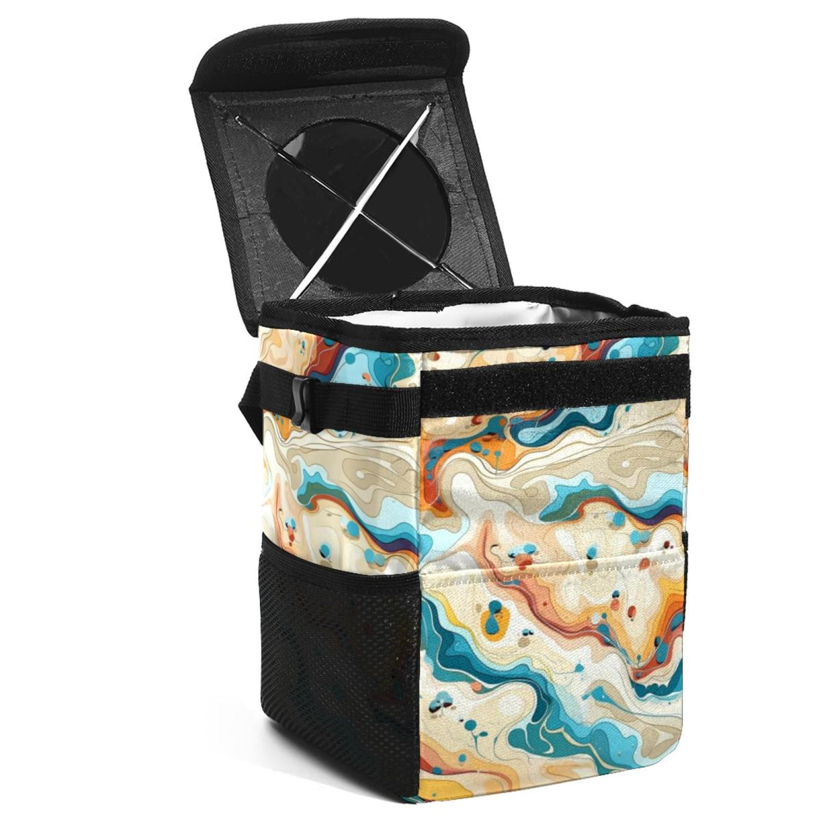 Atlas Foldable Car Trash Can with Lid, Leak-Proof, Hanging Storage Bag ...