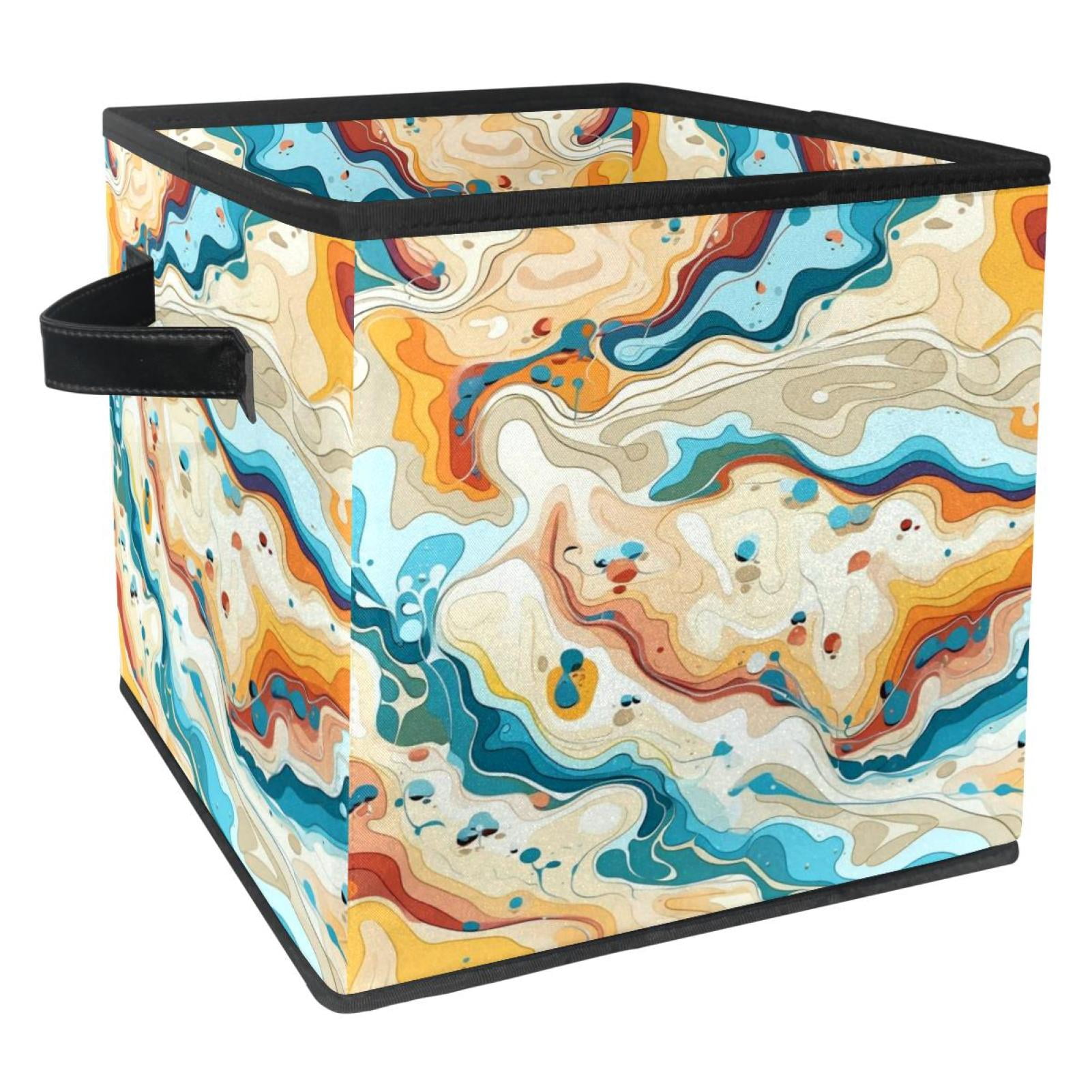 Atlas Foldable Organizer Bins with Handle, 10.8"x10.5"x10.6", Large ...