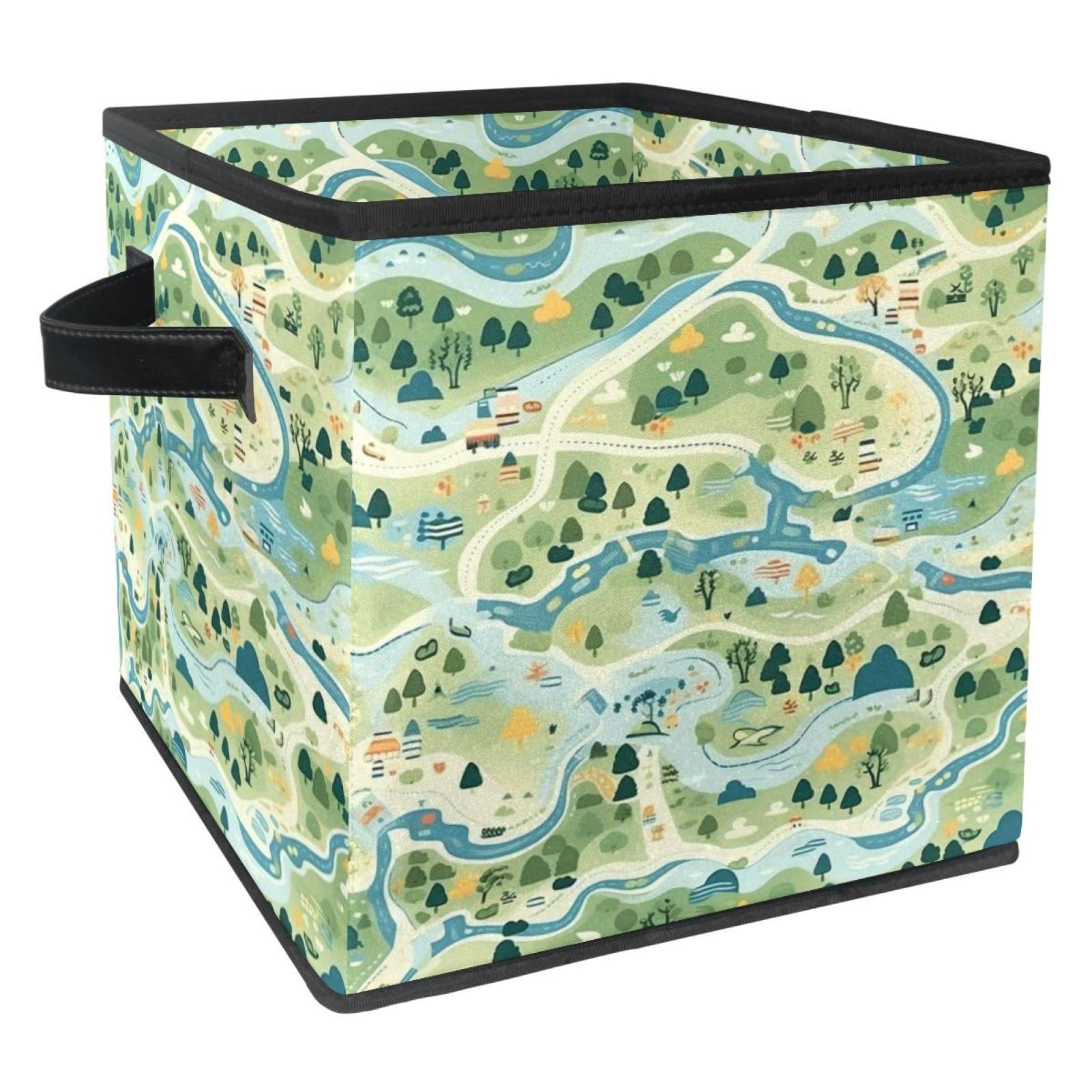 Atlas Foldable Storage Bins with Handle, 10.8"x10.5"x10.6", Large ...