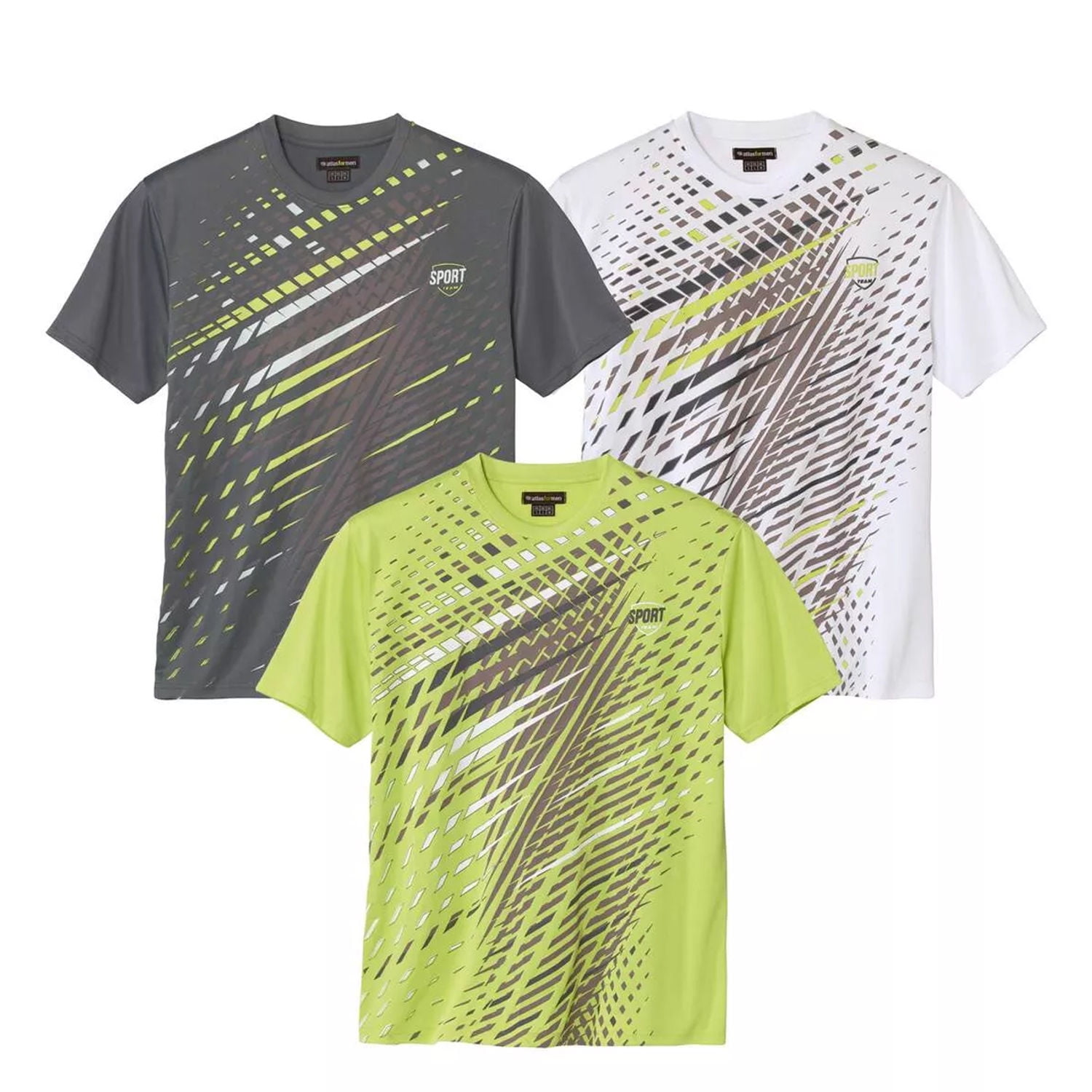 Atlas For Men Mens Abstract Sports T-Shirt (Pack of 3) - Walmart.com