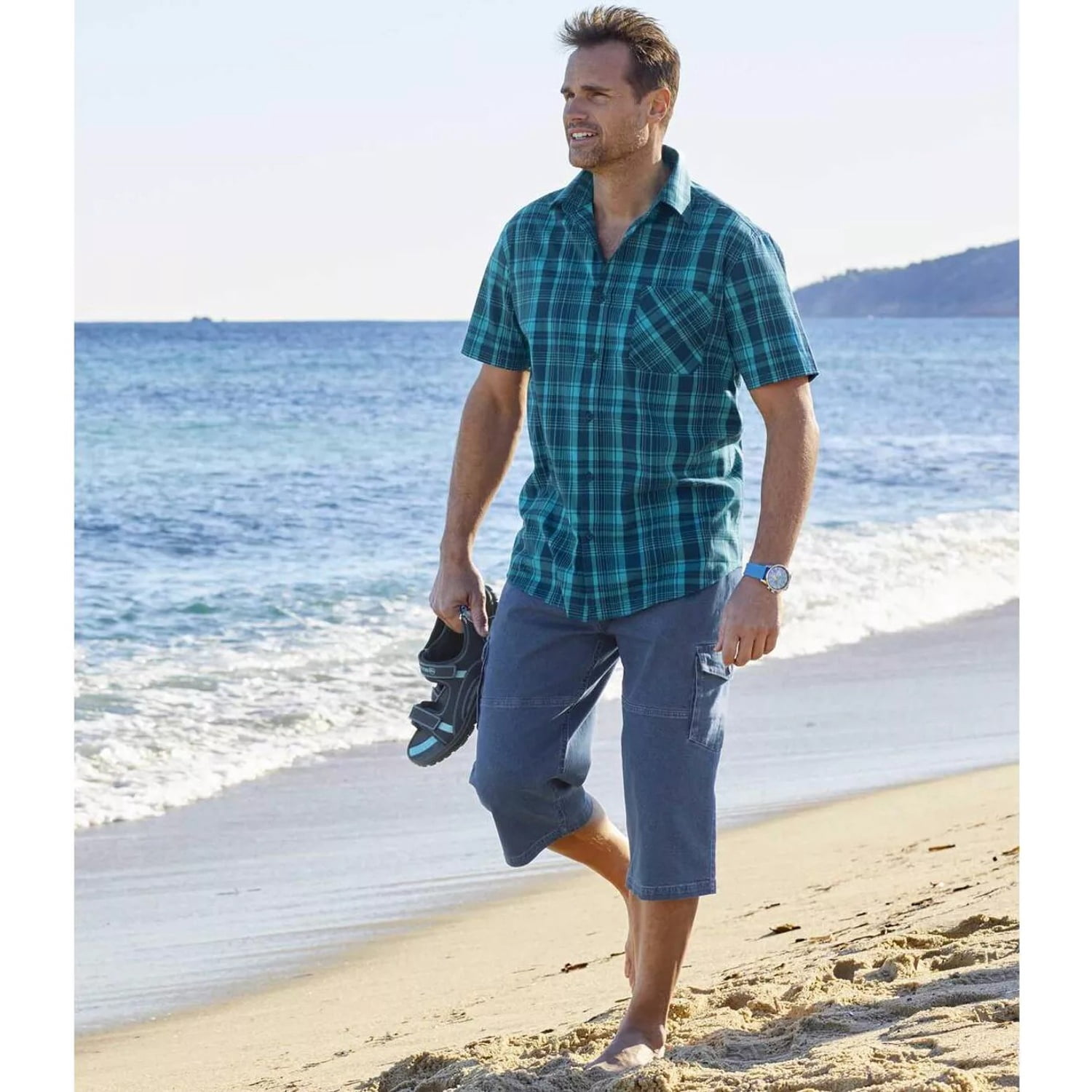Atlas For Men Mens Denim Cropped Cargo Pants - Walmart.com