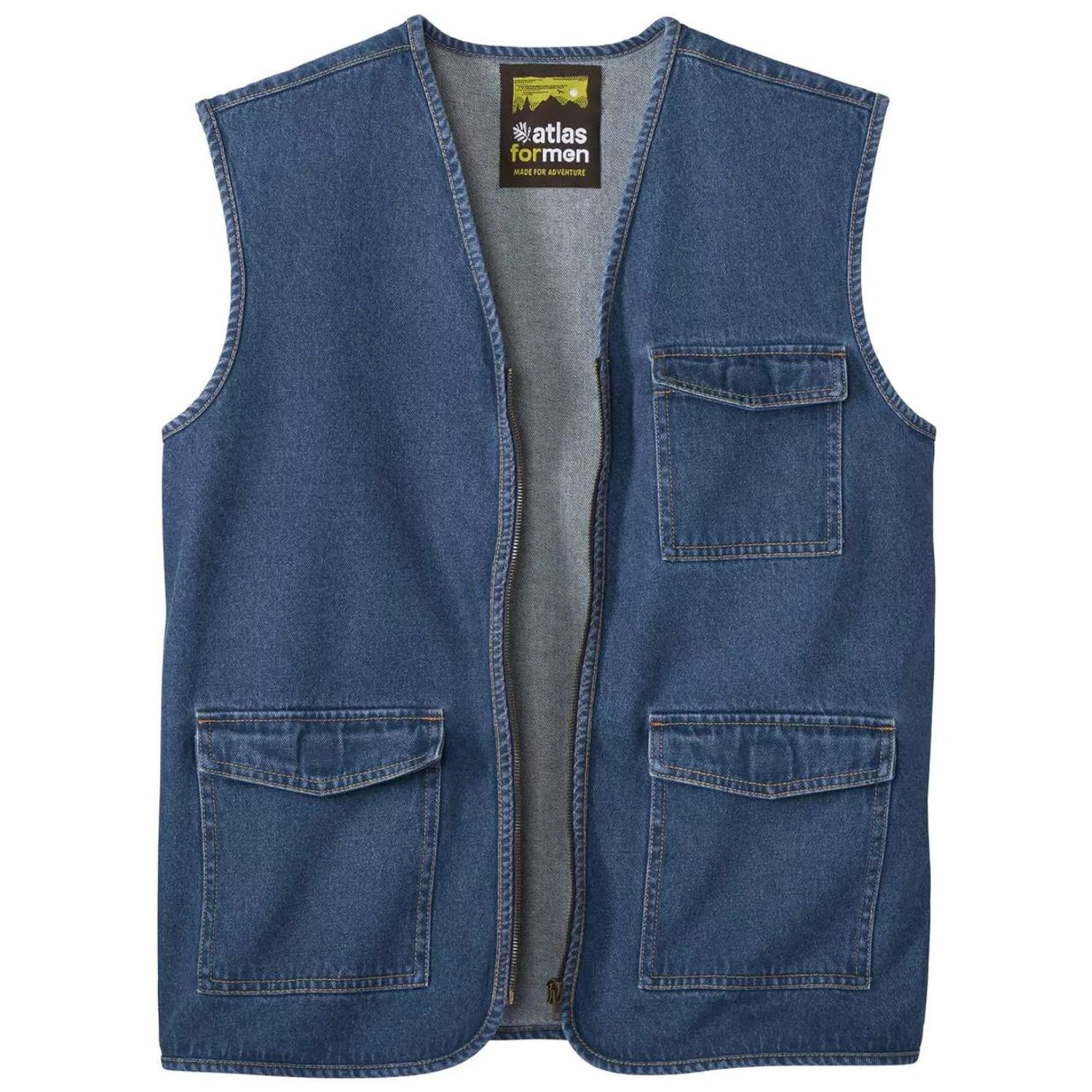 Atlas For Men Mens Denim Vest - Walmart.com