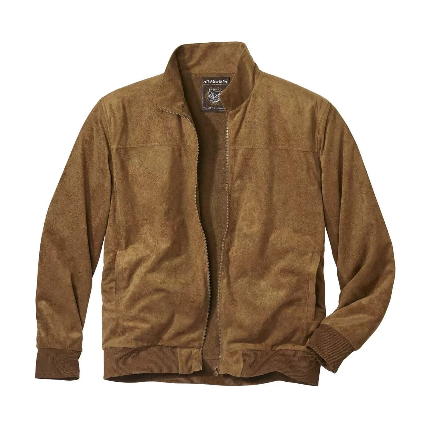 Atlas For Men Mens Faux Suede Fleece Lined Jacket - Walmart.com