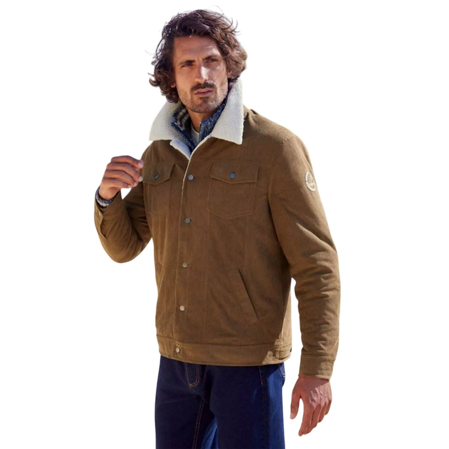 Atlas For Men Mens Sherpa Lined Corduroy Collar Jacket - Walmart.com