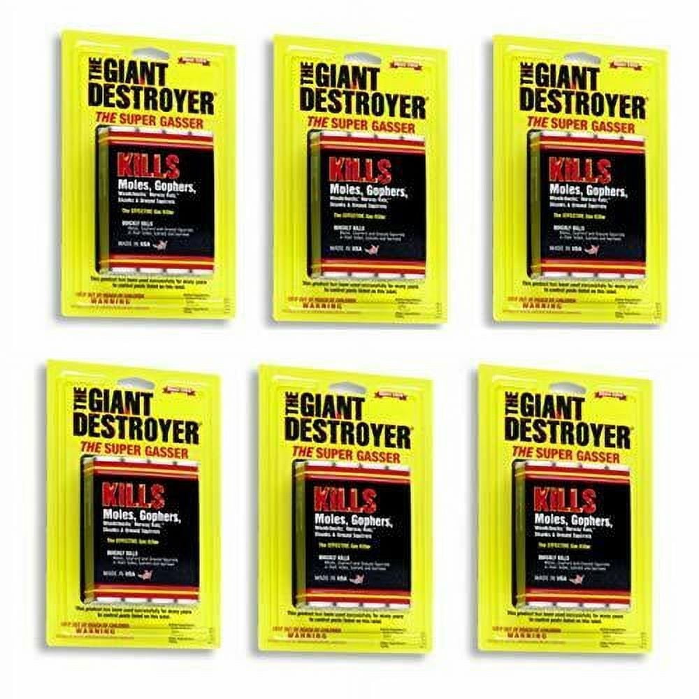 Atlas Giant Destroyer Outdoor Lawn Rodent Killer Gasser- 4 Items (6 ...