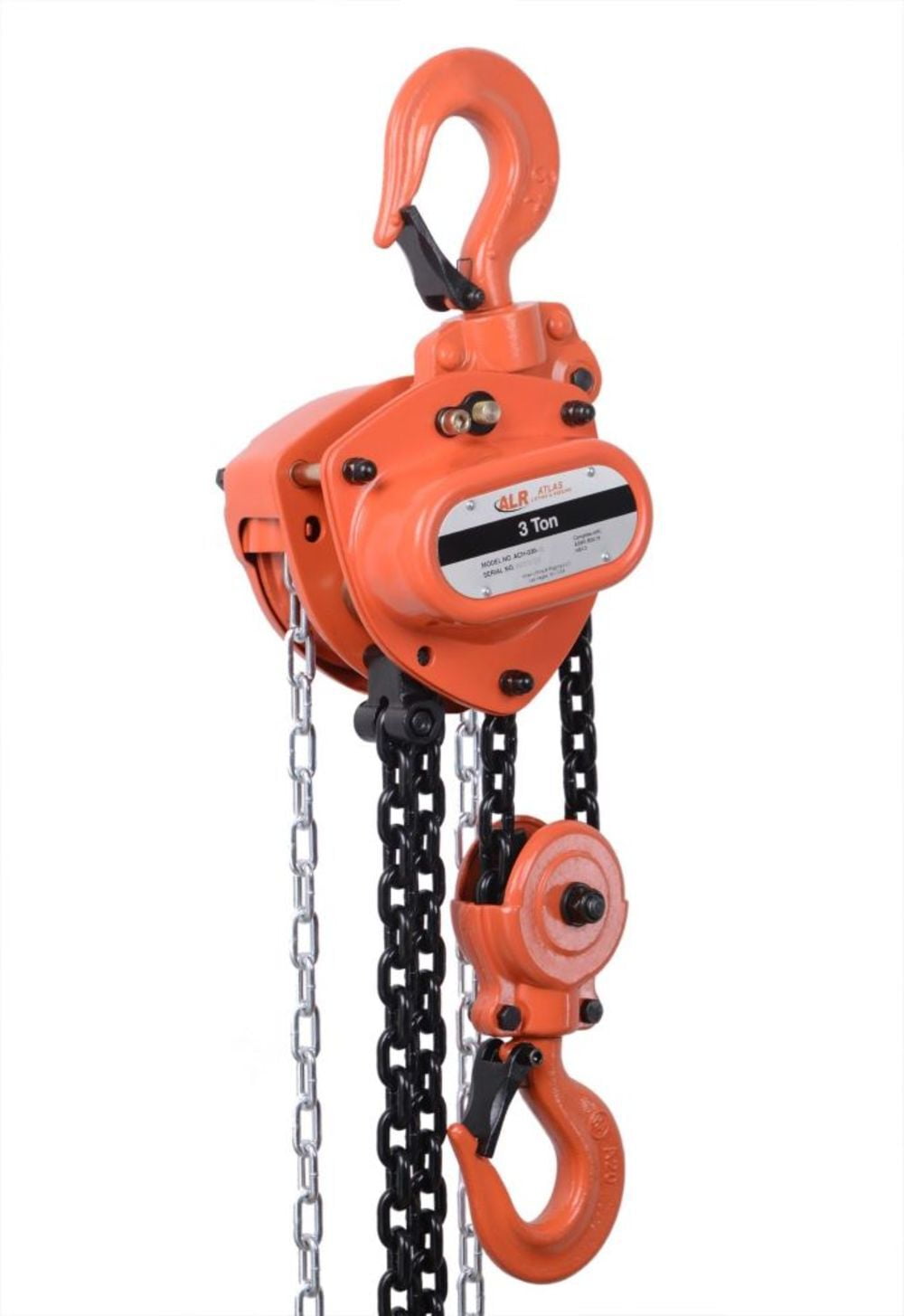 Atlas Lifting And Rigging Ach 3 Ton Chain Hoist 15 Ft. Lift With ...