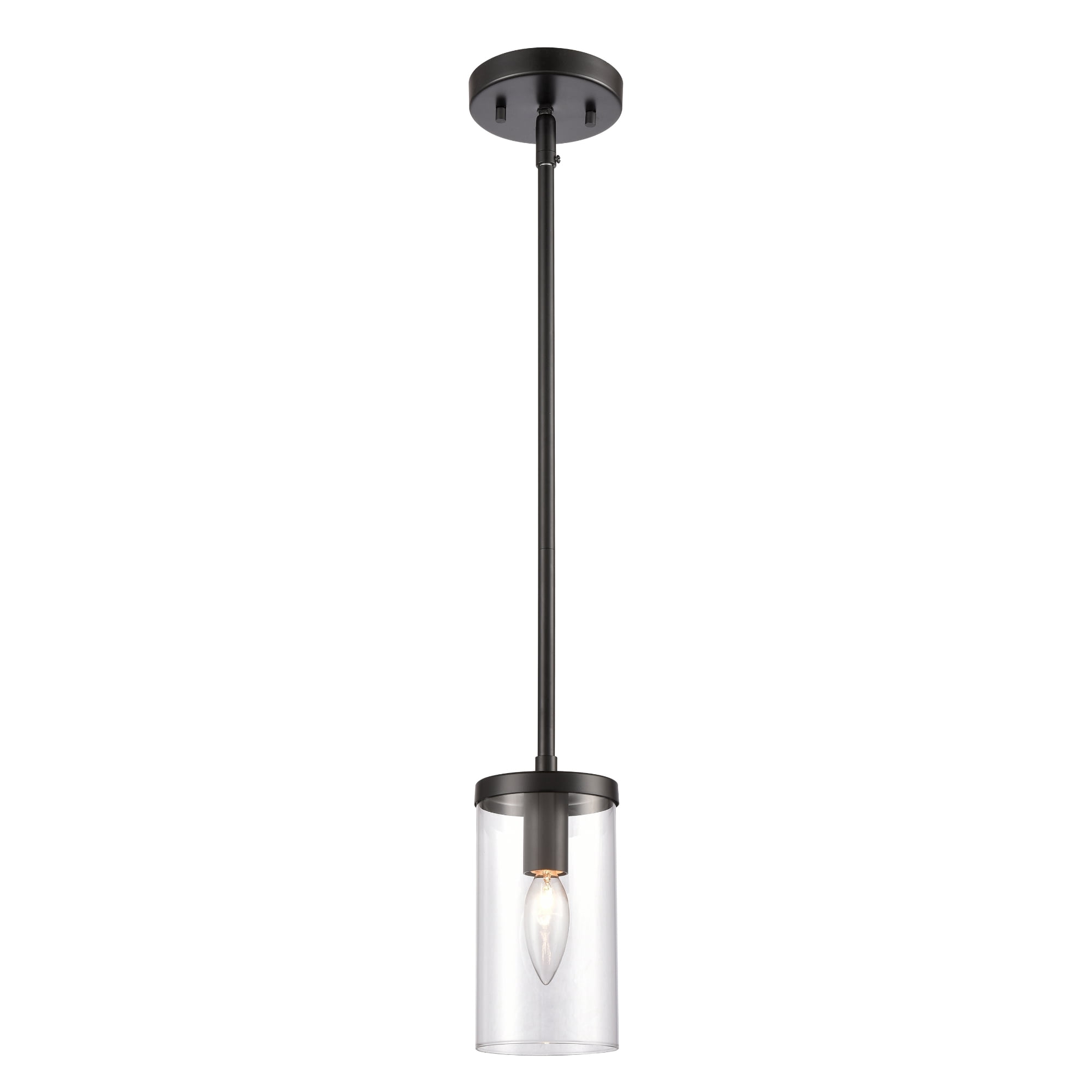 Atlas Lighting and Home 1-Light Black Mini Pendant Ceiling Light ...
