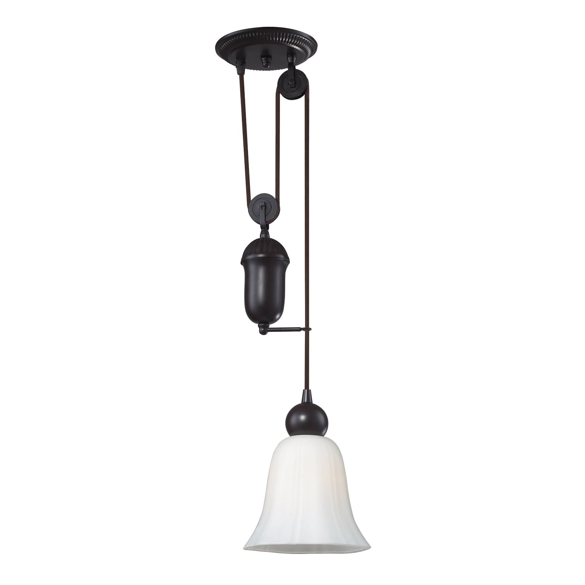 Atlas Lighting and Home 1-Light Pulley Mechanism Hanging Mini Ceiling ...