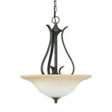 Atlas Lighting and Home 3-Light Bronze Hanging Pendant Ceiling Light ...