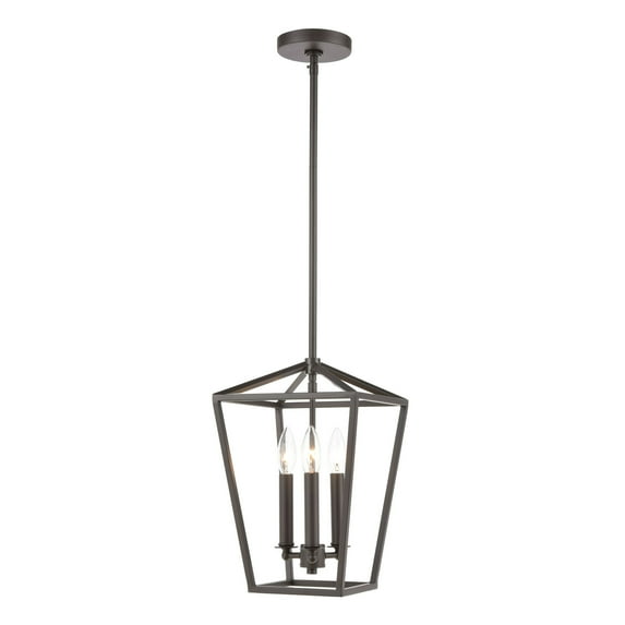 Atlas Lighting and Home 3-Light Open Frame Tapered Hanging Mini Ceiling ...