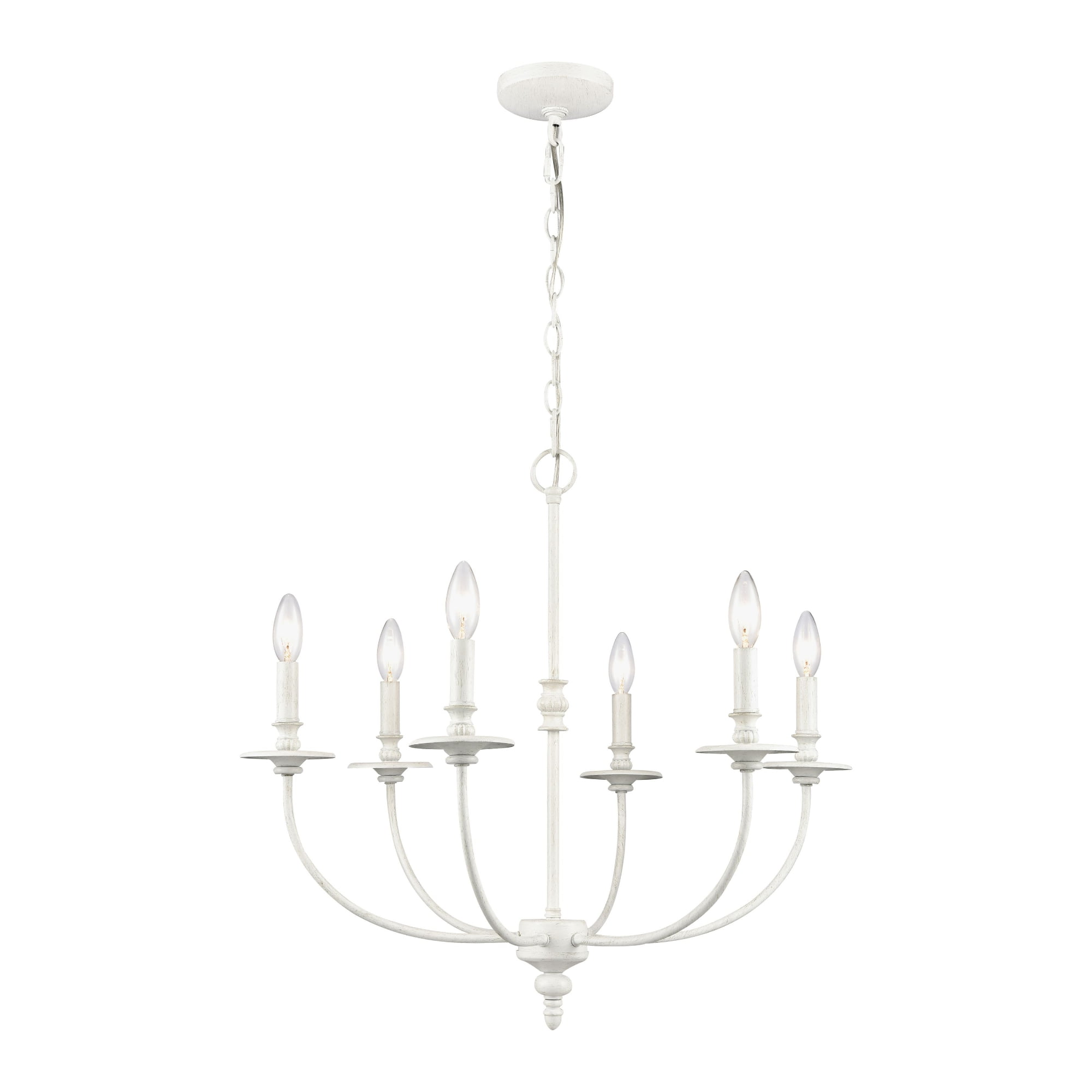 Atlas Lighting and Home 6-Light Curved Arm Ceiling Chandelier - 25 ...