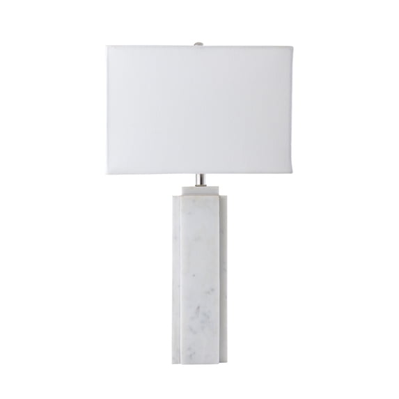 Atlas Lighting and Home Marbled Table Lamp with Rectangular Shade - 22. ...