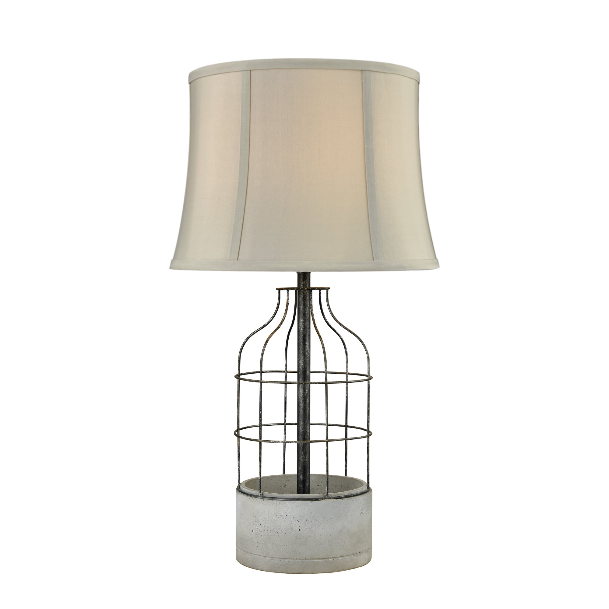 Atlas Lighting and Home Open Framed Caged Body Table Lamp with Tapered ...