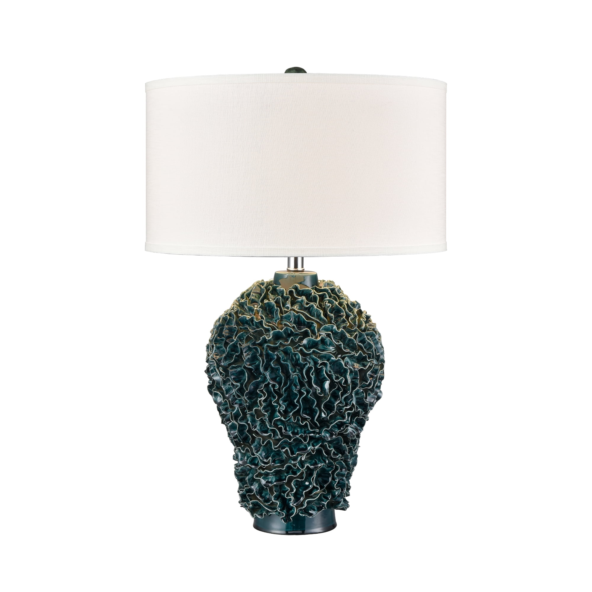 Atlas Lighting and Home Sea Coral Table Lamp with Drum Shade - 27.5 ...