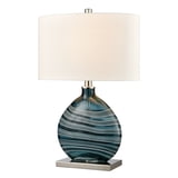 Atlas Lighting and Home Swirling Base Table Lamp with Drum Shade - 22 ...