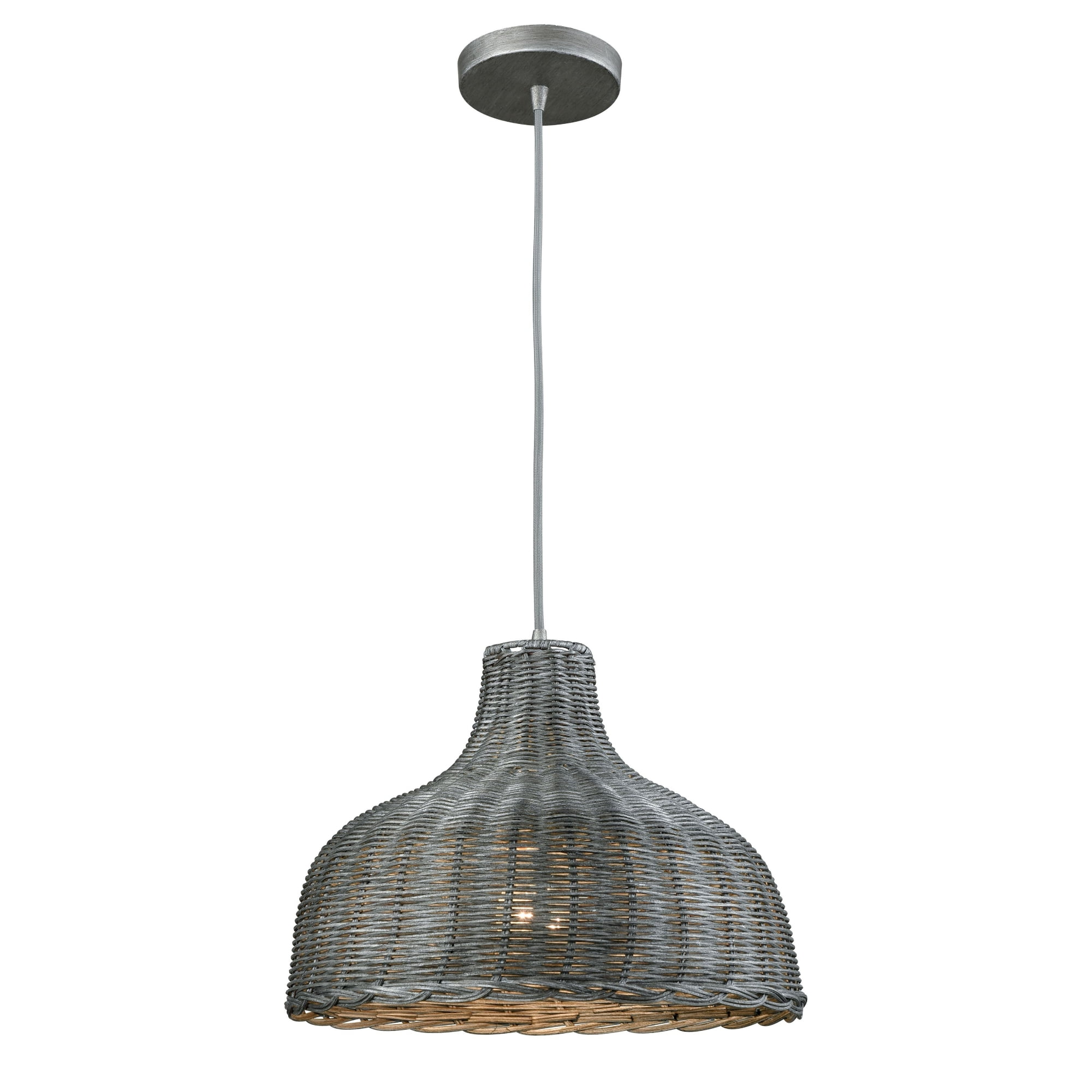 Atlas Lighting and Home Weathered Gray Hanging Pendant Ceiling Light ...